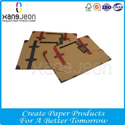 China Customized Logo Kraft Hot Sell Shopping Paper Bag / Gift Paper Bag with Ribbon for sale