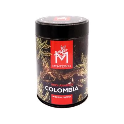 250g 400g 500g de metal de grado alimenticio personalizado, lata redonda de té, café, lata de aire con tapas