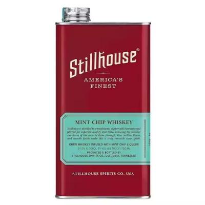 China Whisky fles Pakket Tin Box Elegante metalen tin blik voor wijn fles opslag Glanzend of mat afwerking Print Te koop