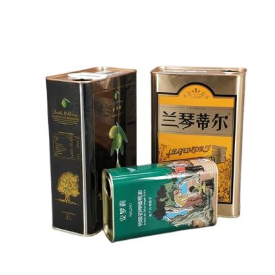 China Empty 5L Rectangular Olive Oil Tin Can with 0.23mm Thickness and 25-30 Days Delivery for sale