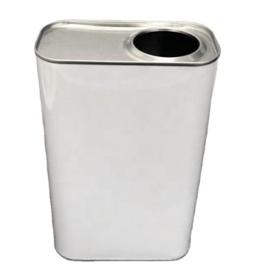 China Customizable Empty 1L Rectangular Olive Oil Tin Can with Plastic Handle for Extra Virgin Olive Oil for sale