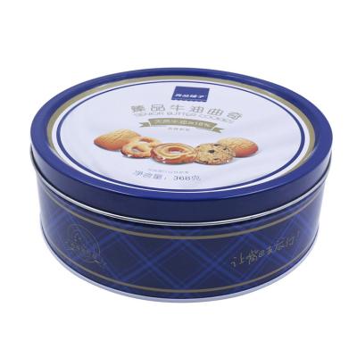 China Chinese Factory Custom Printed Food Grade Large Candy/Gift/Biscuit/Chocolate/Cookie Round Tin Box Packaging for sale