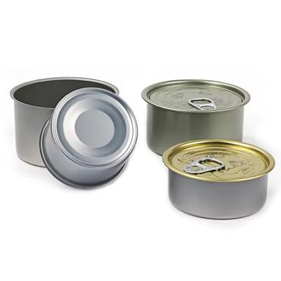China Factory Customized Tin Can With Lid 180ml Press-in Food Container Empty Pet Food Can Snack Containers for sale