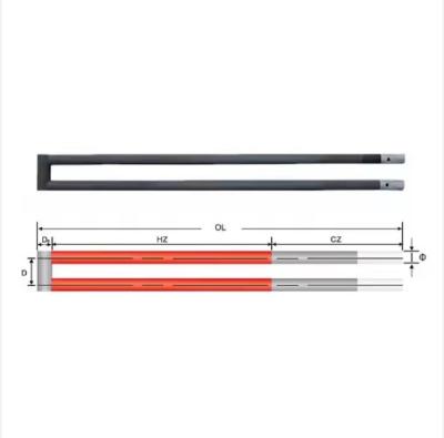 China U Type High Temperature Resistance Sic Bar Sic Heating Element Electric for sale