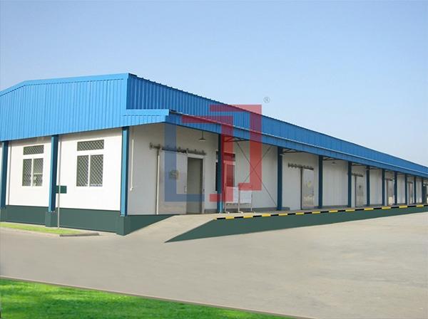 Industrial steel building interior