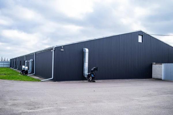Steel structure warehouse interior view