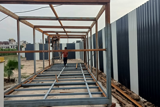 Expandable container home interior layout