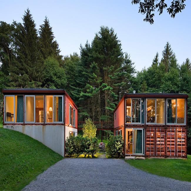 Flat pack container home components