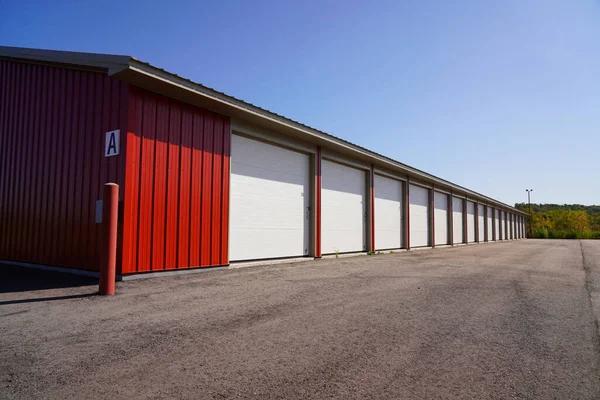 Prefabricated steel warehouse exterior view