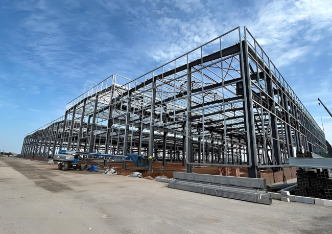 Steel structure workshop construction process