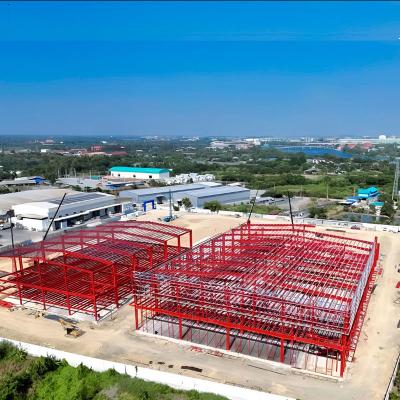 China Two Story Steel Frame Modular Office Building 20m x 40m x 9m Prefabricated Commercial Construction for sale