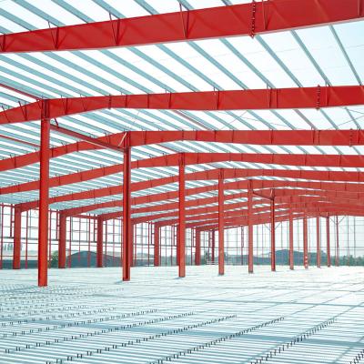 China Multi Span Steel Structure Industrial Factory Building 40m x 80m x 10m H Section Frame Construction for sale