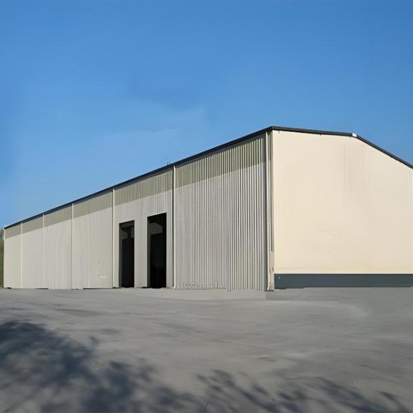 Quality Hurricane Proof Prefab Building Construction , Long Span Steel Construction Warehouse for sale