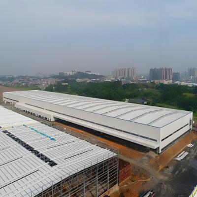 China OEM Prefabricated Steel Workshops Metal Frame Construction With Aluminum Window for sale