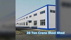 Q355 Industrial Steel Shed With 20 Ton Crane Support