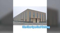 30m Clear Span Steel Workshop Prefab Metal Building