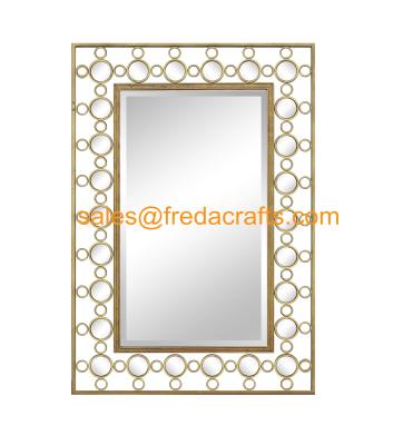 China Direct Factory Price Eleglant Design Metal Frame Wall Mirror For Home hotel Decoration 25*36