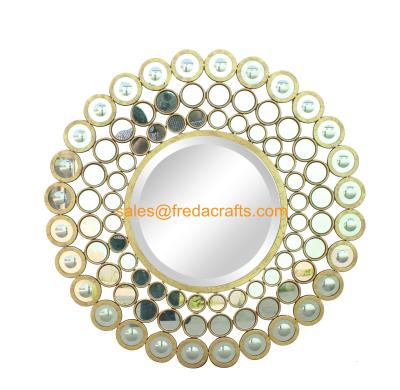 China Nice Design Metal Framed Wall Mirror With Small Bubble Mirrors In Round Shape For Home Decor for sale