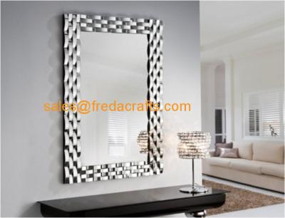 China Modern Style Rectangular Living Room Wall Mounted Glass Mirror 810*1150mm Wholesale for sale