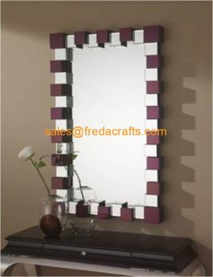 China Nice Design Colorful Frame Wall Mirror/ Decorative Venetian Mirror Rectangle Shaple For Living Room for sale