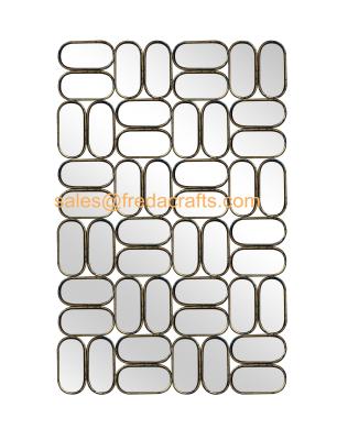 China Factory Direct Price Elegant Design Metal Decorative Mirror With Middle Convex Mirror for sale