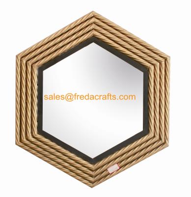 China Good Price Simple Design  Rhombus Shape Decorative Wall Mirror for sale