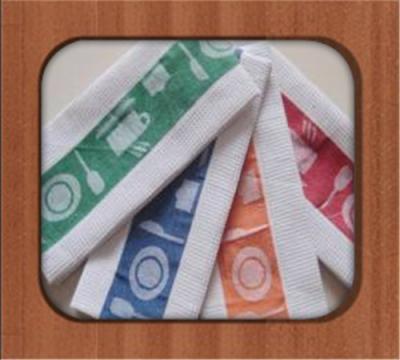 China customized transfer-printed waffle cotton tea towel with flower design for sale