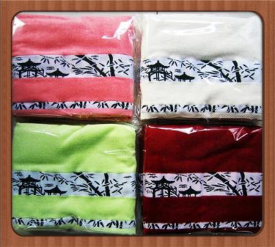 China promotional Home Dobby Towels/100% cotton bamboo towel with flange for sale