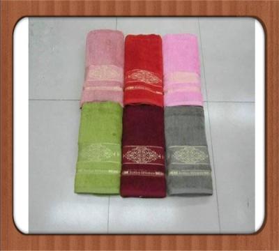 China Solid Color Microfiber and Terry Towel Grid Home Face Towels for sale