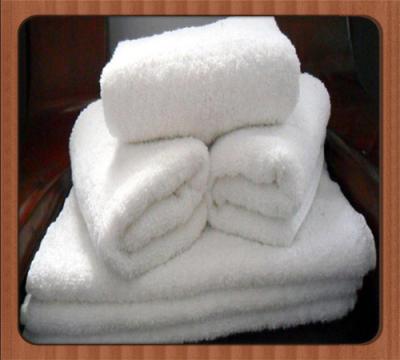 China 16S 21S 32S Plain White Cheap Wholesale Used Hotel Cotton Hand Towels for sale