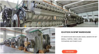 China 9000KW 60HZ STX-MAN 18V32/40 HFO Diesel Generator Set for sale