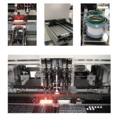 Multiple feeder types supported by Y50/Y60 insert machine
