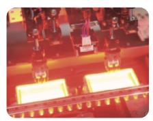 Component inspection camera view of Y50/Y60 insert machine
