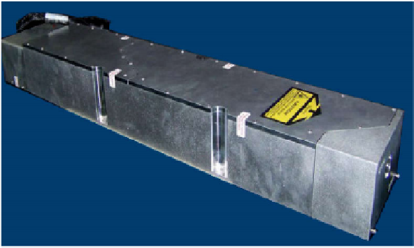 Close-up of UV laser components in YSV-7A machine