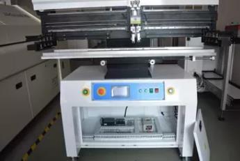 Solder paste printing machine operational view