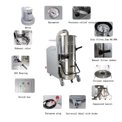 Cina 380V 3 piccoli aspirapolveri industriali di fase con alta efficienza in vendita