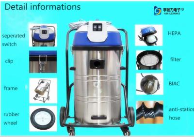 Cina Piccoli aspirapolveri asciutti bagnati industriali potenti gialli 50L a basso rumore in vendita