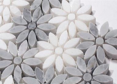 China New Best Selling Carrara Stone Flower Marble Pattern Atpalas Mosaics Tiles for sale