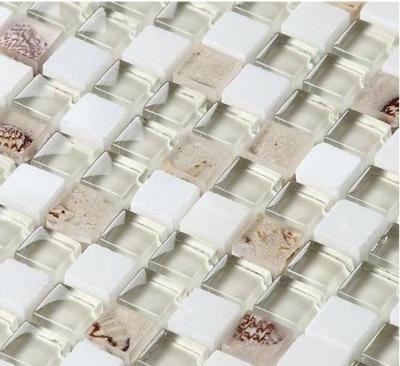 China New Best Selling  Atpalas Sourttain Glass Mix Stone Mosaic Tile AGL7015 for sale