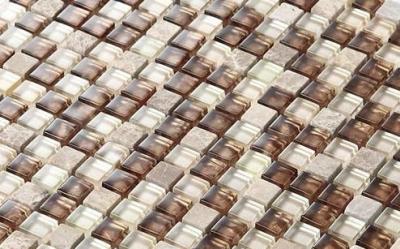 China New Best Selling  Atpalas Sourttain Glass Mix Stone Mosaic Tile AGL7018 for sale