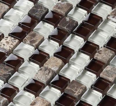 China New Best Selling  Atpalas Sourttain Glass Mix Stone Mosaic Tile AGL7019 for sale