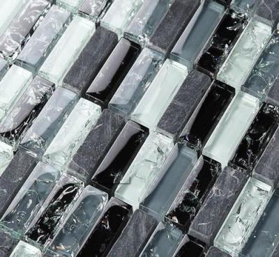 China New Best Selling  Atpalas Sourttain Glass Mix Stone Mosaic Tile AGL7016 for sale