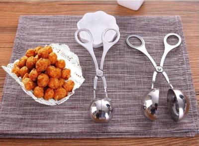 China Stainless Steel Meatballs Maker DIY do fish balls tools Spoon kitchen shrimp balls mold digging ball Spoon for sale