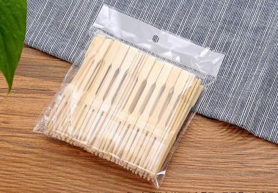 China Creative Natural Health Bamboo Fruits Forks Disposable Dessert Cake Bags Children's Household Desserts Small Forks for sale