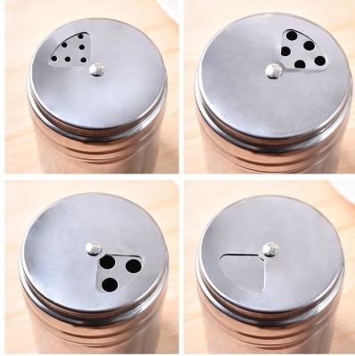 China Stainless Steel Tank Kitchen Seasoning Box Piper Peel Salt Tank Barbecue Sprinkler for sale