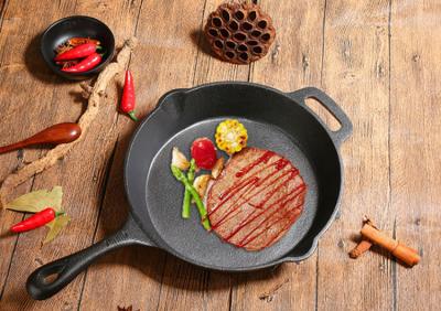 China Cast iron pan Uncoated non-stick fried egg pot Pancake steak iron pot thickened mini cast iron pancake pan for sale
