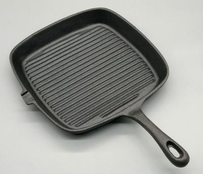China New cast iron steak frying pan 24 striped pan uncoated barbecue frying pan grill for sale