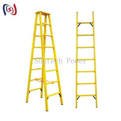 China 2M-8M Insulated Step Ladders Light Epoxy Resin Material For Electrical Safety for sale