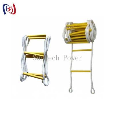 China 12x300 Heavy Duty Rope Ladder For Live Line Electrical Maintenance And Repair Work for sale