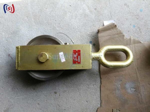 Quality 160mm Ending Conductor Stringing Blocks 30KN-80KN Ratel Load for sale